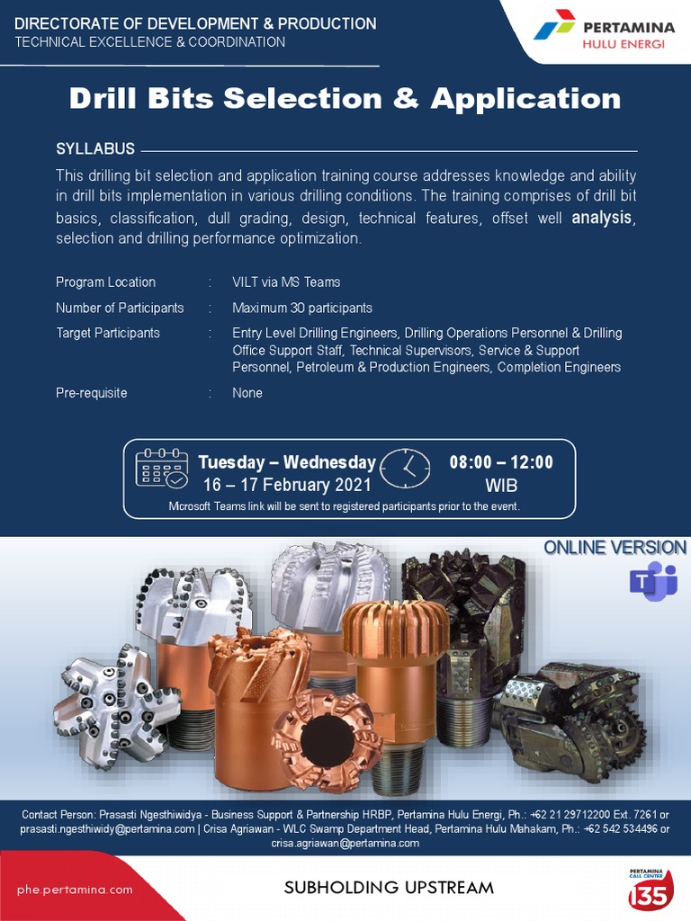 FLYER - Drilling Bit Selection Rev1 | PDF | Drilling