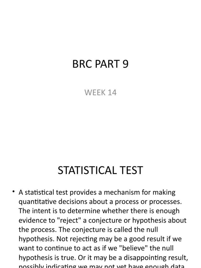BRC Part 9 | PDF