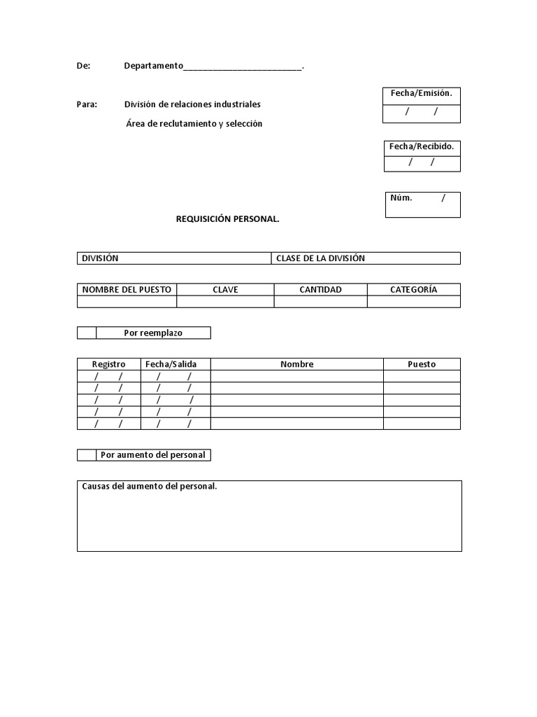 Requisición de Empleo. (1) - 1 | PDF