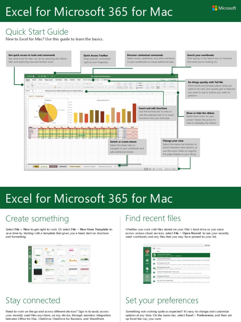 Excel For MAC Quick Start Guide | Download Free PDF | Microsoft Excel | Computing Platforms