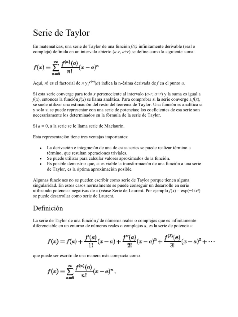 Serie de Taylor | PDF