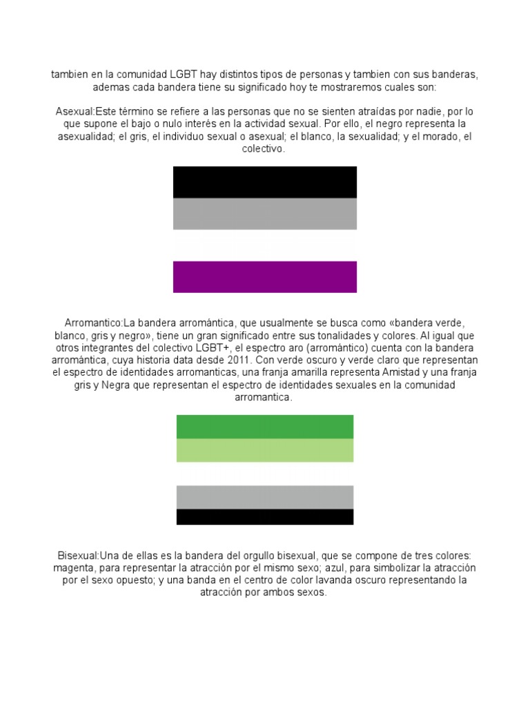 Banderas de LGBT. | PDF | Bisexualidad | Color