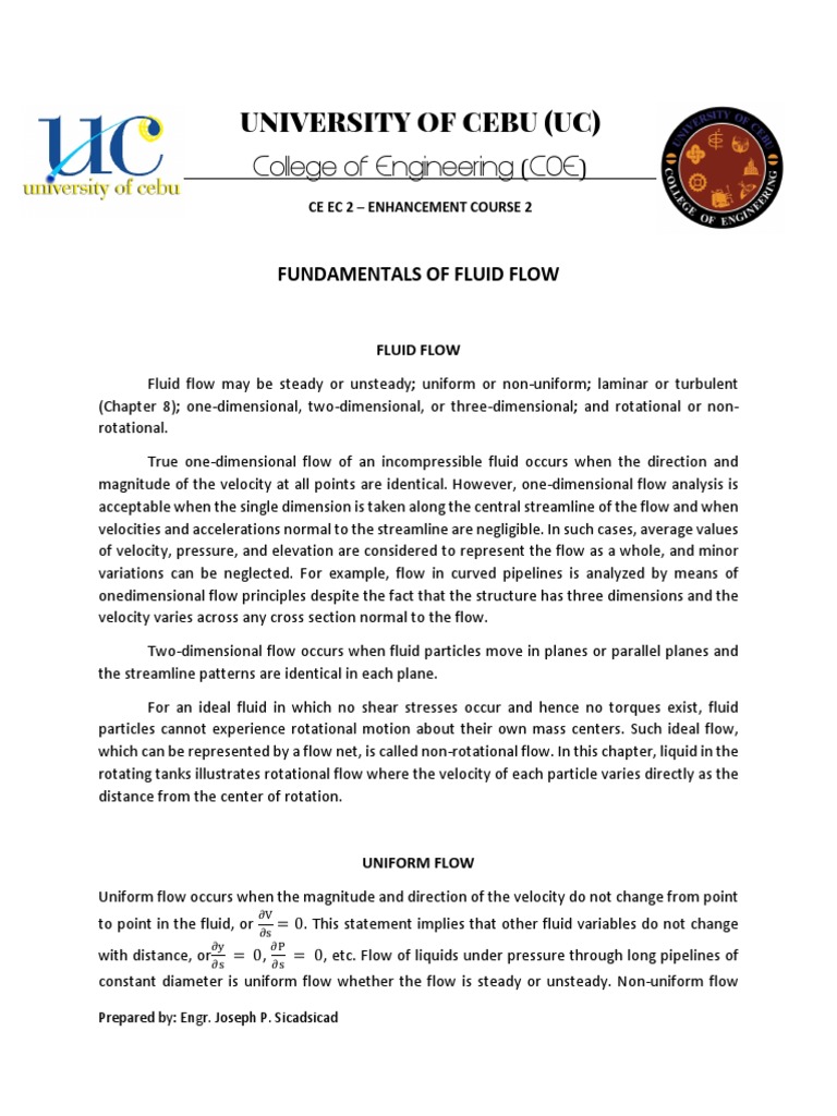 06 Fundamentals of Fluid Flow | PDF | Fluid Dynamics | Flow Measurement