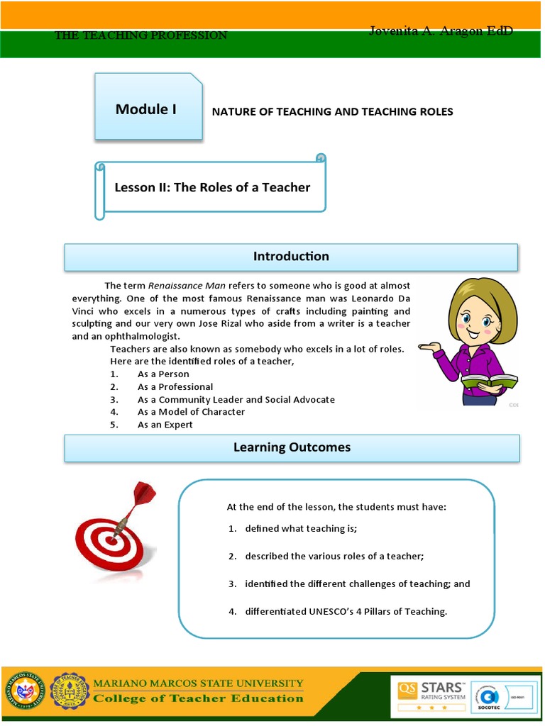 The Multifaceted Roles of Teachers | PDF | Integrity | Teaching Method