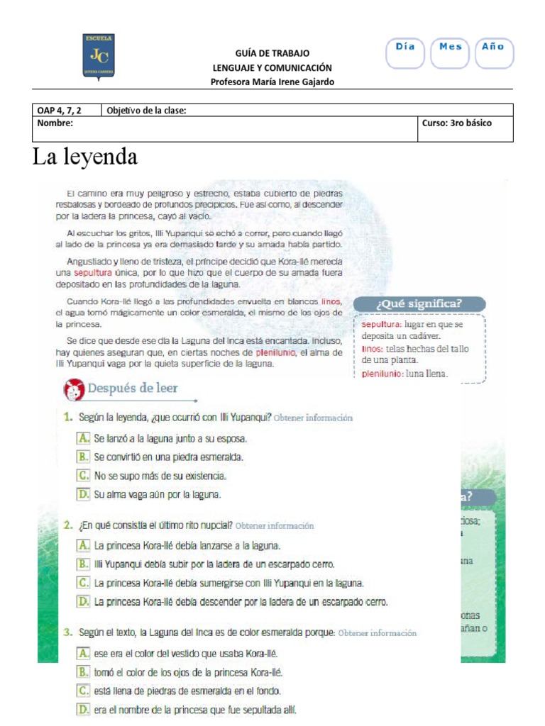 3° Guía Leyenda 06-09 | PDF