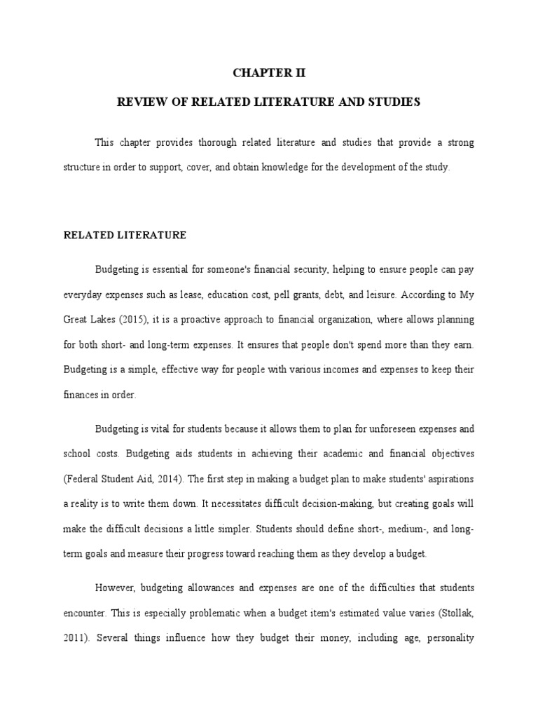 Chapter Ii RRL RRS | PDF | Budget | Attitude (Psychology)