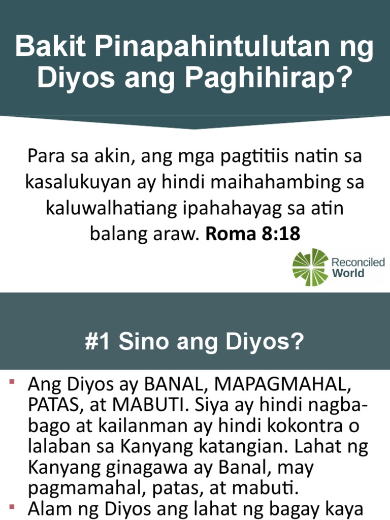 Why Suffering TAGALOG | PDF