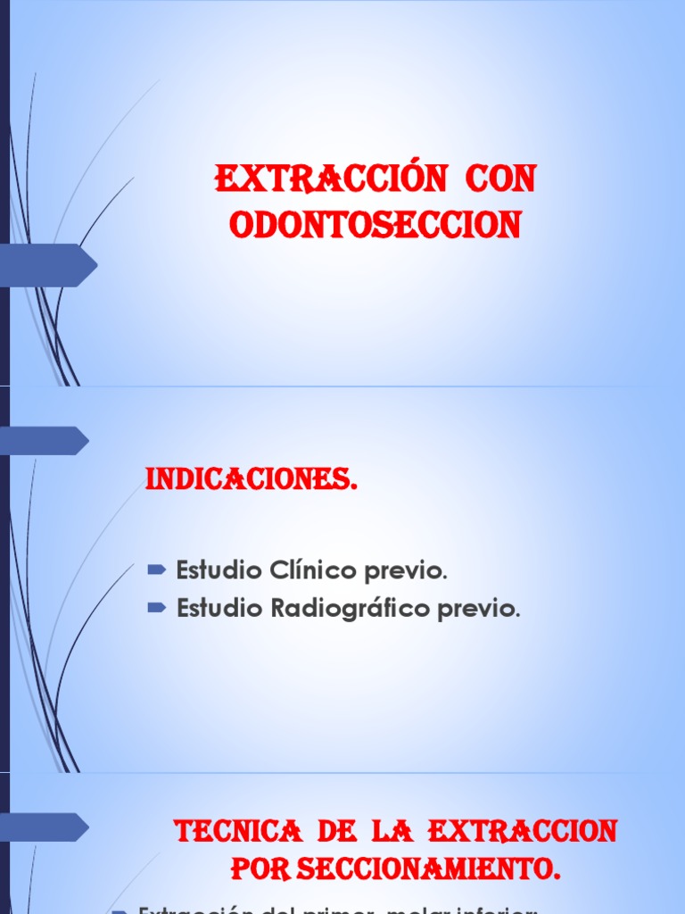 Extracción Dental por Odontosección | PDF