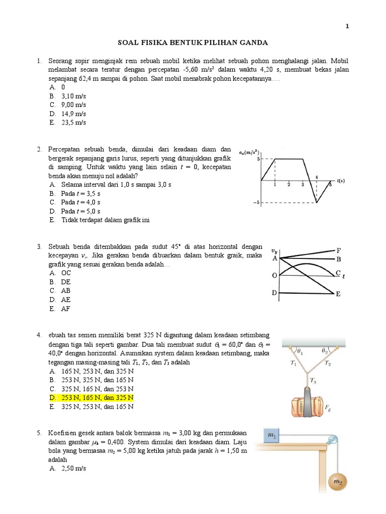 Soal Pre-Test Fisika | PDF