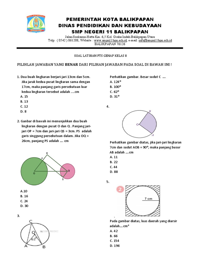 Soal Latihan Pts Genap 8 2022 | PDF