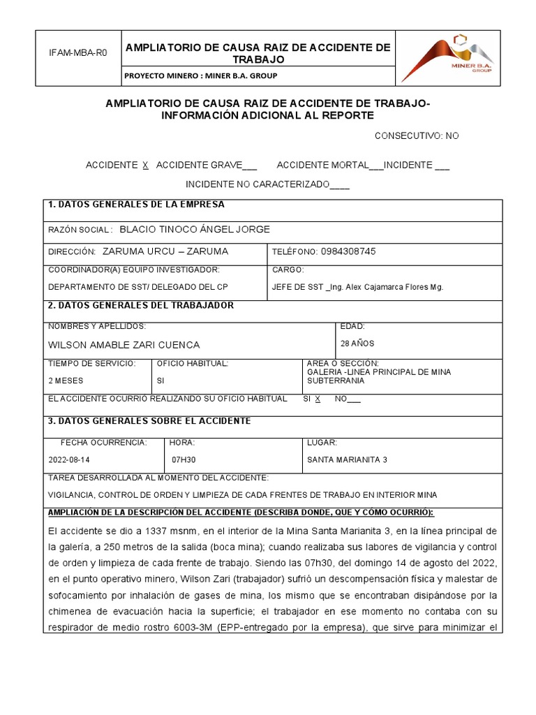 Informe Ampliatorio de at Zari Cuenca Wilson Amable | PDF