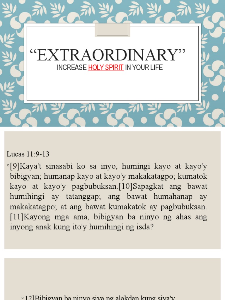 Holy Spirit Sermon | PDF
