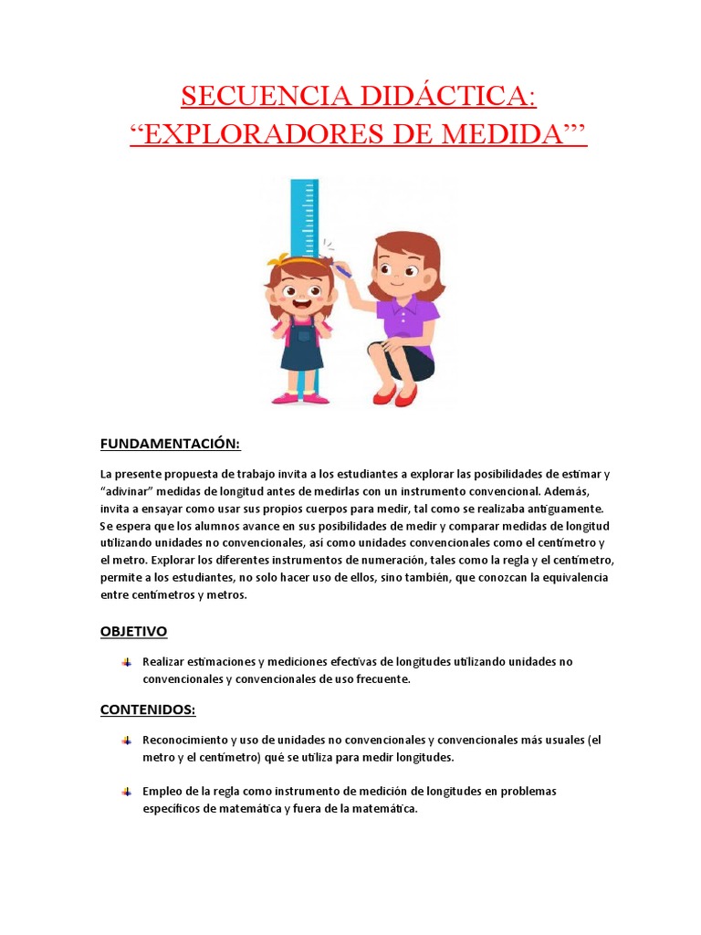 SECUENCIA DIDÁCTICA Medidas | PDF | Medición | Metrología