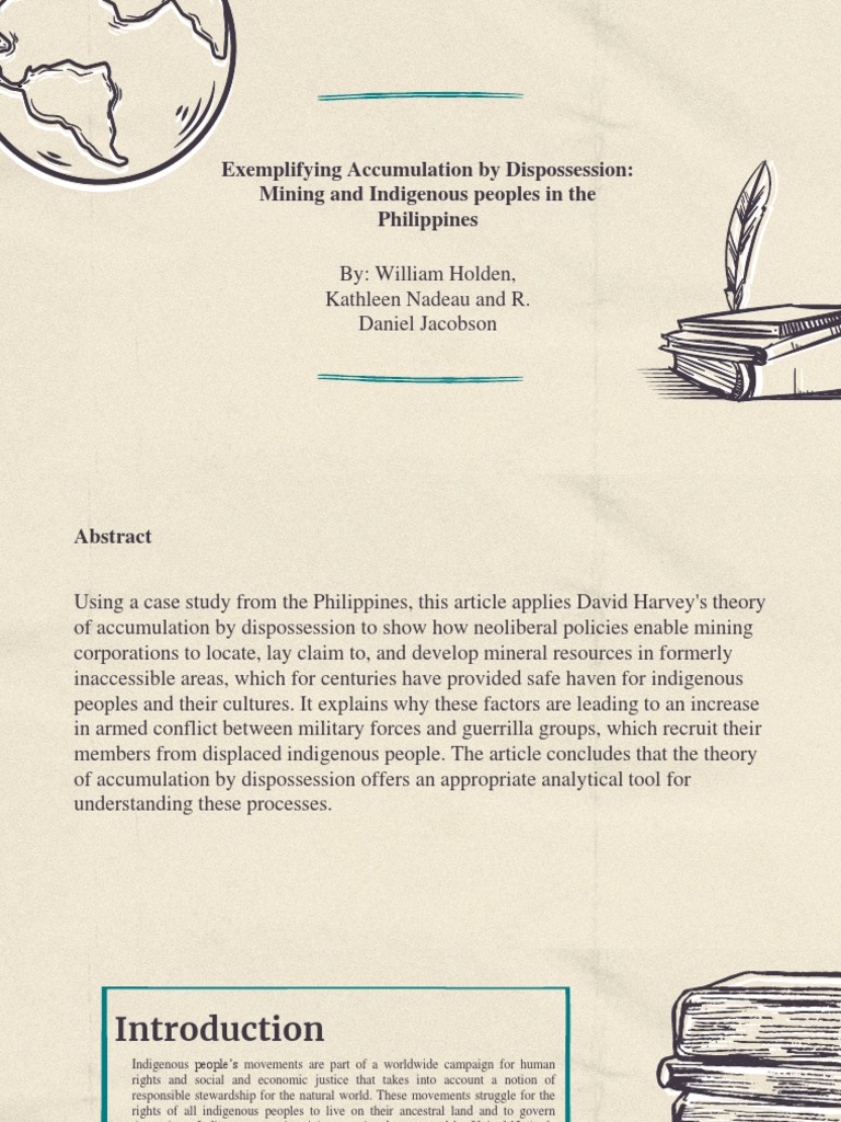 Exemplifying Accumulation by Dispossession Mining and Indigenous ...