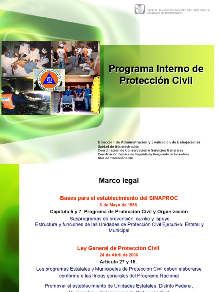 Programa Interno Proteccion Civil | Descargar gratis PDF | Defensa Civil | Hospital