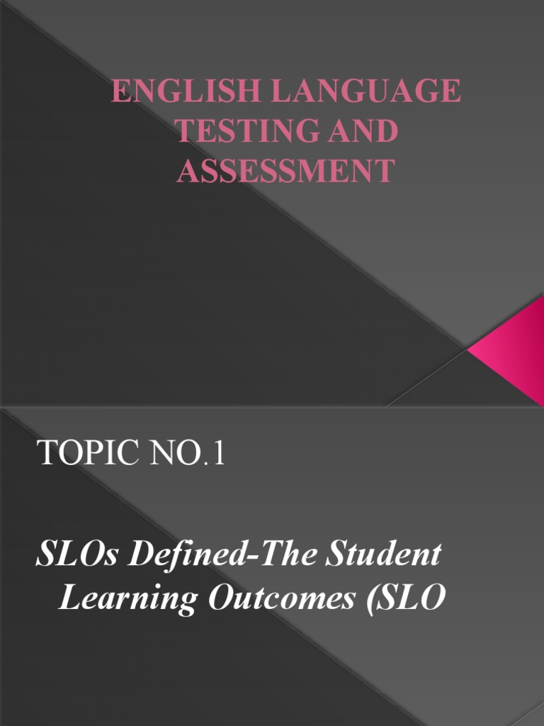 English Language Testing and Assessment | PDF | Educational Assessment ...