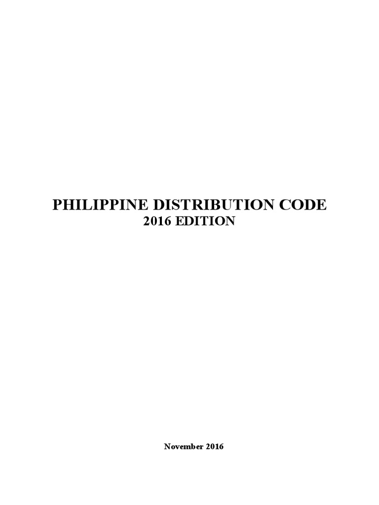 Philippine Distribution Code 2016 Edition | PDF | Electrical Grid | Reliability Engineering
