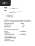 Variance Analysis Problems With Answers | PDF | Variance | Management ...