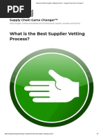 Carter's 10 Cs of Supplier Evaluation | PDF | Supply Chain | Customer
