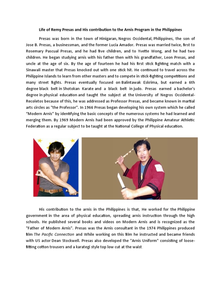 Remy Presas: Father of Modern Arnis | PDF