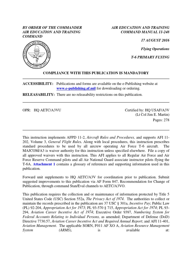 Aetcman11-248 PD | PDF | Instrument Flight Rules | Visual Flight Rules