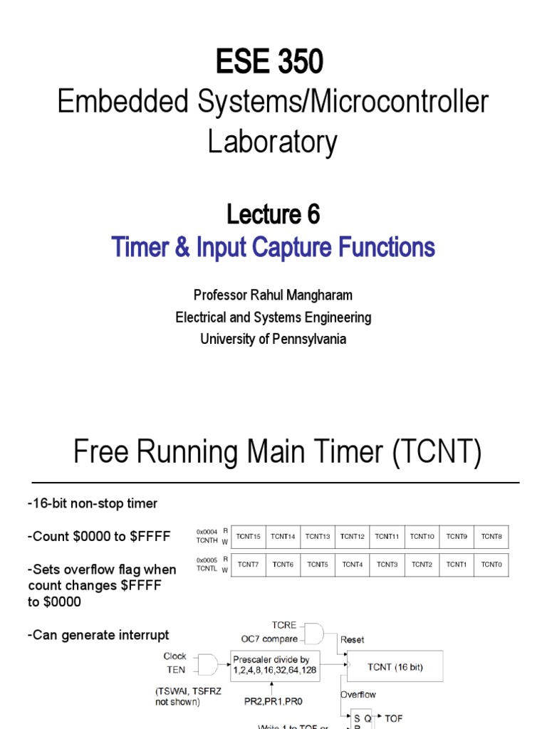 Measuring Signal Period And Pulse Width Using The Input Capture And Timer Overflow Functions Of