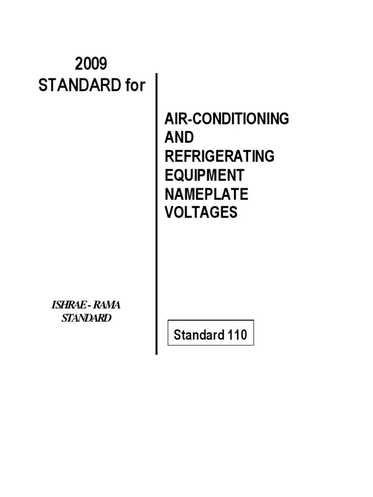Standard Nameplate 110 - 2009 | PDF | Building Technology | Heat Transfer