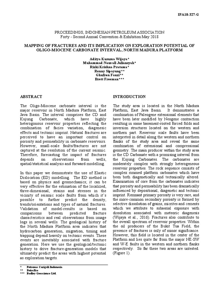 Fracture Mapping in North Madura | PDF | Stress (Mechanics) | Fault ...