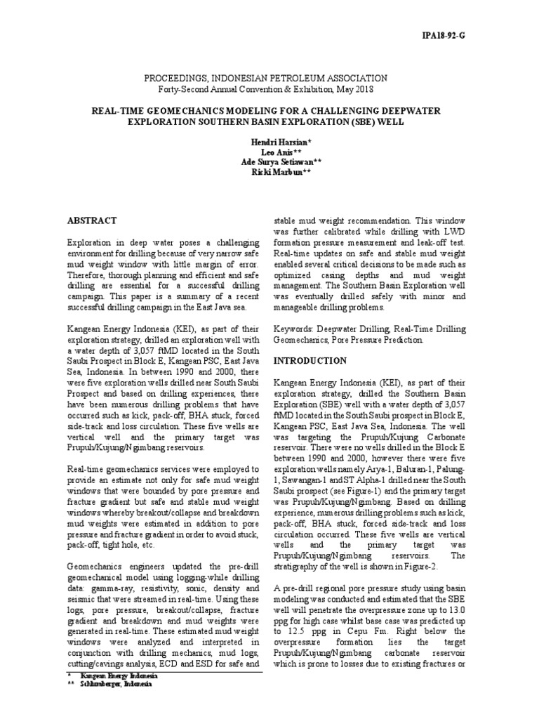 04.real-Time Geomechanics Modeling For A Challenging Deepwater Exploration Southern Basin ...
