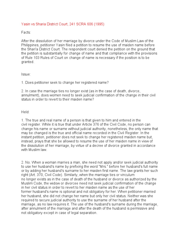 Case Digest Guide (FC 5-40) Long Quiz | PDF | Divorce | Annulment