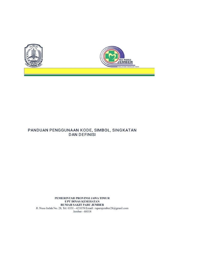 Regulasi Penggunaan Kode, Istilah, Singkatan, Simbol, Rs Paru Jember | PDF