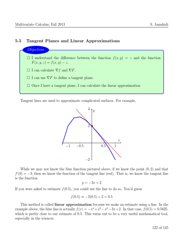Tangent Planes and Linear Approximations | Download Free PDF | Gradient ...