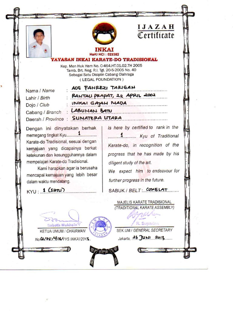 Sertifikat Inkai | PDF