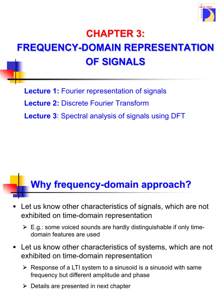 Chapter3 - Frequency-Domain Representation of Signals | PDF | Spectral Density | Fourier Transform