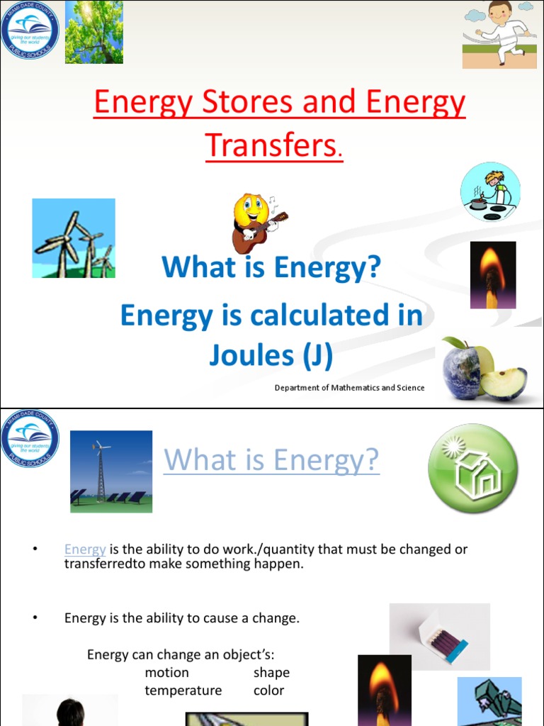 Energy Transformations and Energy Transfers 1 | PDF | Potential Energy ...