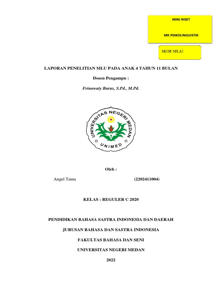 MR Angel Tama Psikolinguistik Reg C 20 | PDF