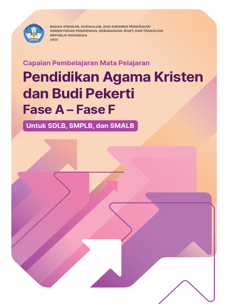 CP Mata Pelajaran Pendidikan Agama Kristen Dan Budi Pekerti | PDF
