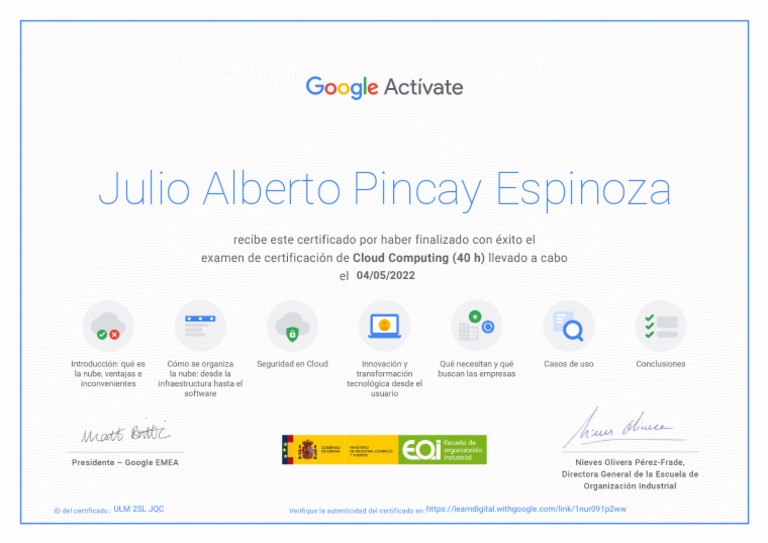 Certificado Cloud Computing | PDF