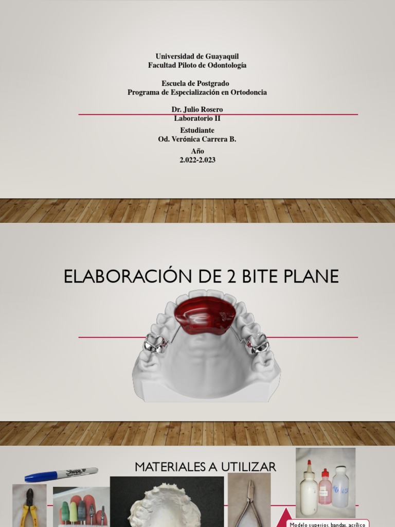 Elaboración de Bite Plane y Acetatos | PDF | Materiales