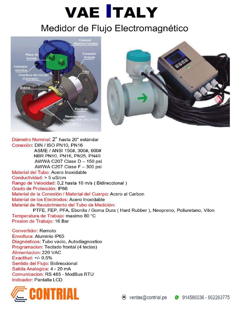 Caudalimetro Electromagnetico - VAE ITALY - Remoto | PDF