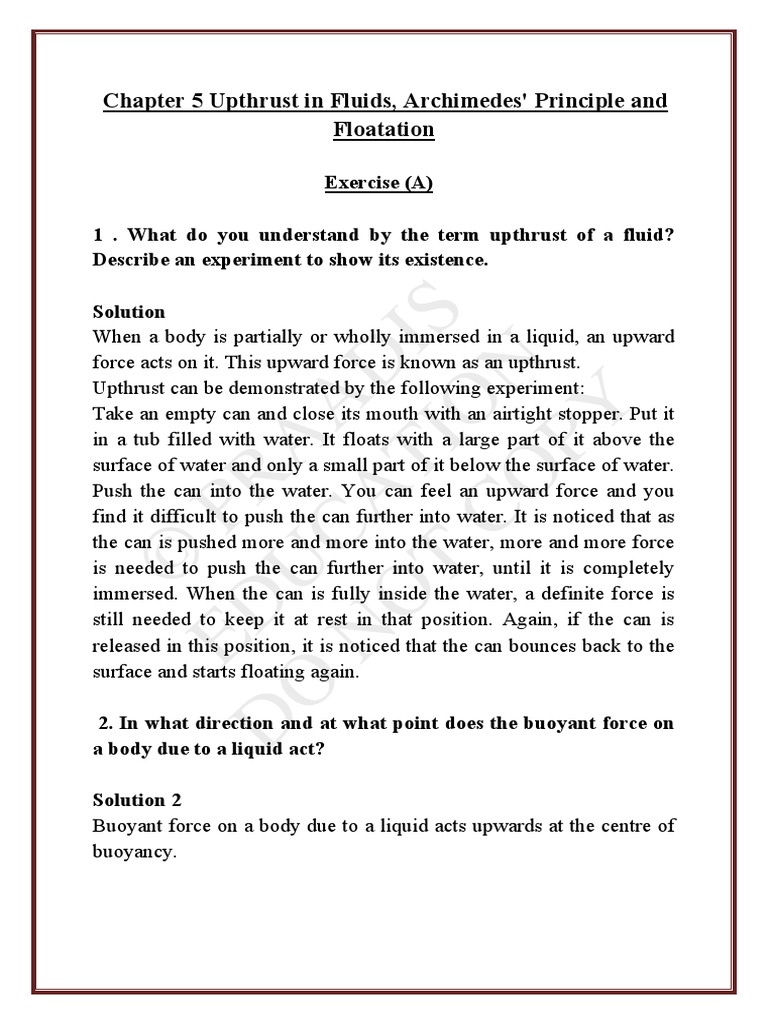 Chapter 5 Pdf Buoyancy Density