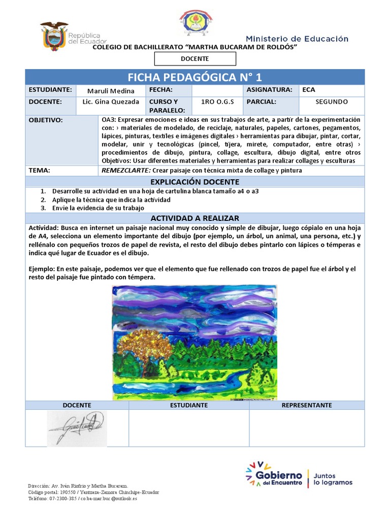 Ficha de Trabajo ECA | PDF