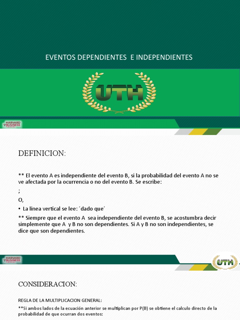 Eventos Dependientes e Independientes | PDF | Probabilidad | Matemáticas