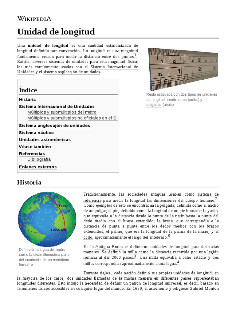 Unidad de Longitud | PDF | Science | Cantidades fisicas