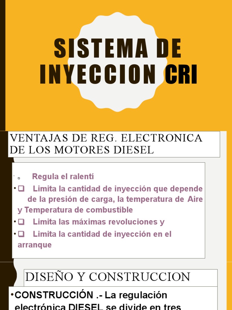 Sistema de Inyección CRI en Motores Diesel | PDF | Inyección de ...