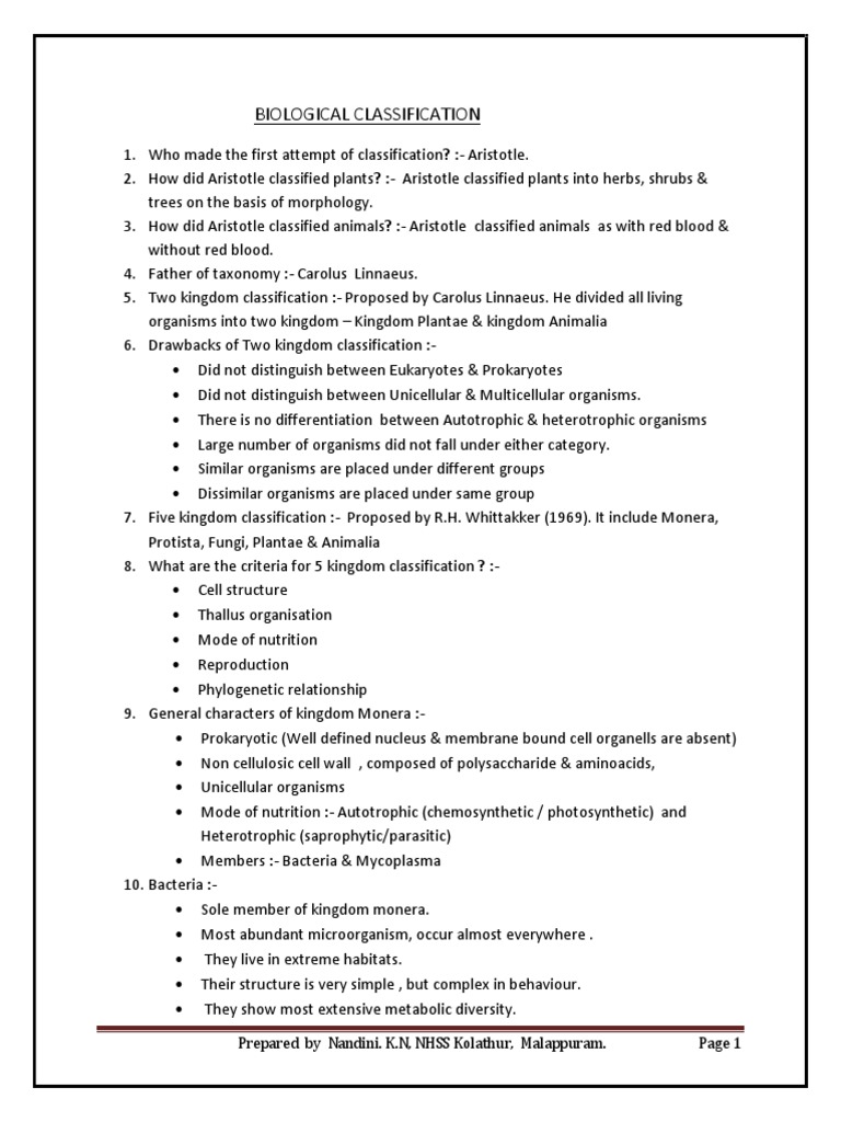Plus One All Chapters. Short Note | PDF | Leaf | Spore