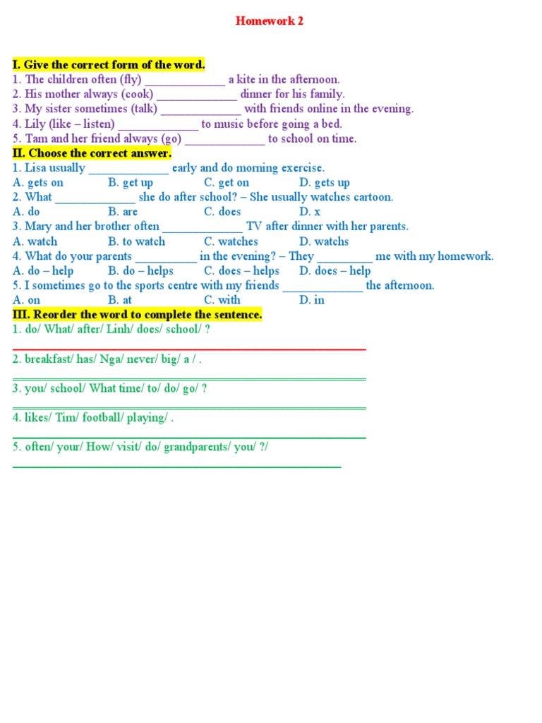 Homework Unit 2 E5 | PDF | Language Arts & Discipline | Wellness