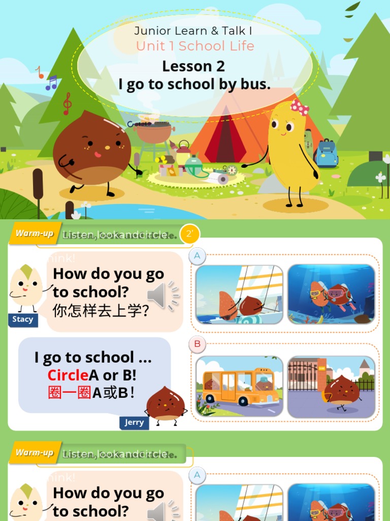 Junior Learn & Talk I: Unit 1 School Life | PDF
