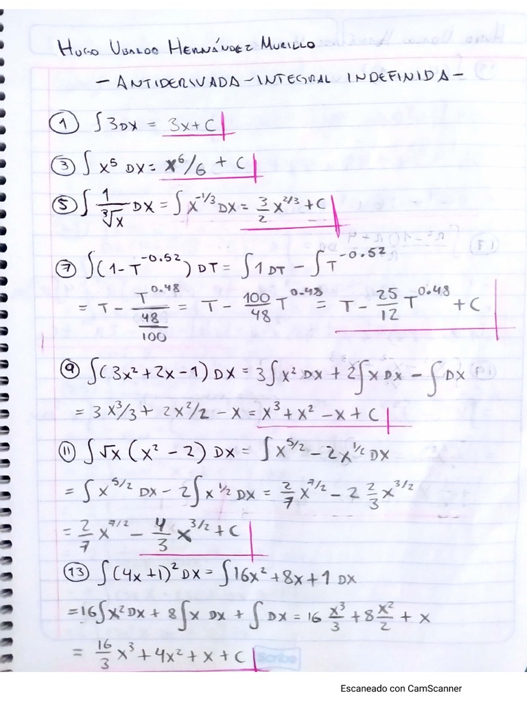 La antiderivada (Integral Indefinida) | PDF