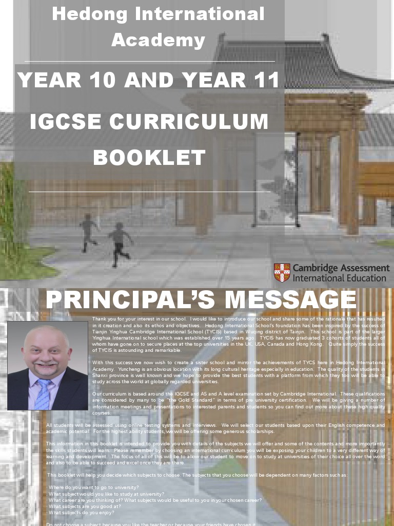 Hedong-International IGCSE Booklet | PDF | Curriculum | Mathematics